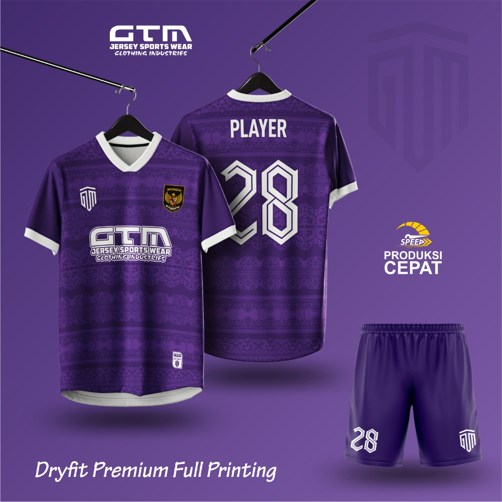Jual JERSEY BOLA FUTSAL UNGU MOTIF BATIK ~ CUSTOM DESIGN GTM | Shopee ...