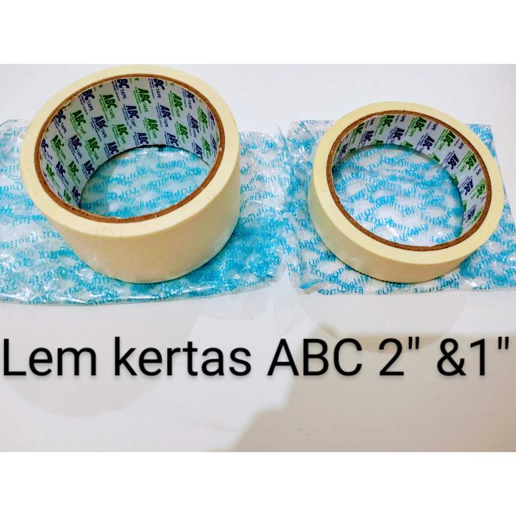 Jual Lem Kertas Lakban Kertas Isolasi ABC 2 Inch Panjang 15 Meter ...