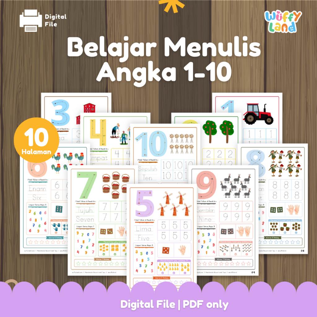 Jual WUFFYLAND PDF DIGITAL FILE Worksheet Belajar Menulis Angka Dasar ... Jual WUFFYLAND PDF DIGITAL FILE Worksheet Belajar Menulis Angka Dasar ...