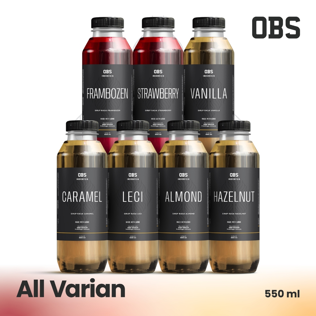 Jual OBS Sirup Aneka Rasa - Syrup All Variant Flavour 550ml | Shopee ...