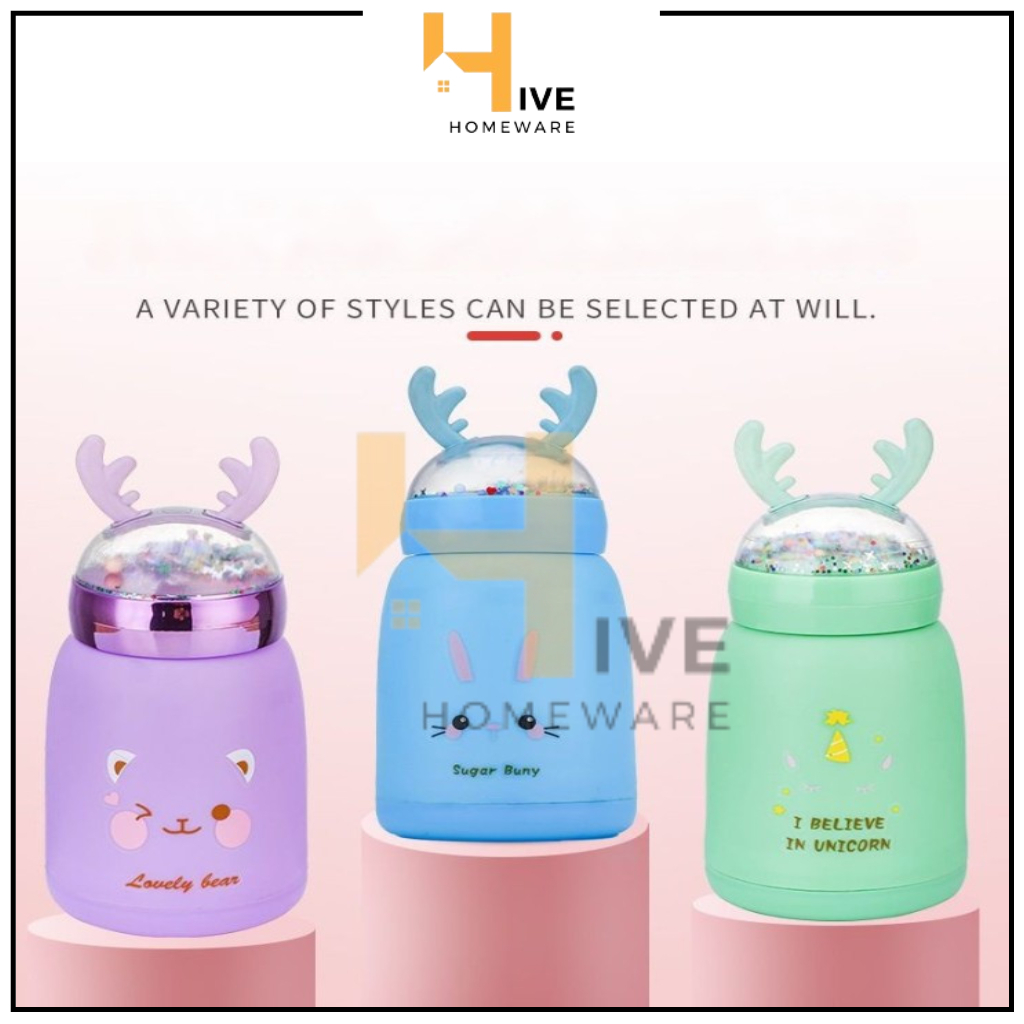 Jual HIVE Botol Minum Tumbler Motif Tanduk Rusa Botol Minum Karakter ...
