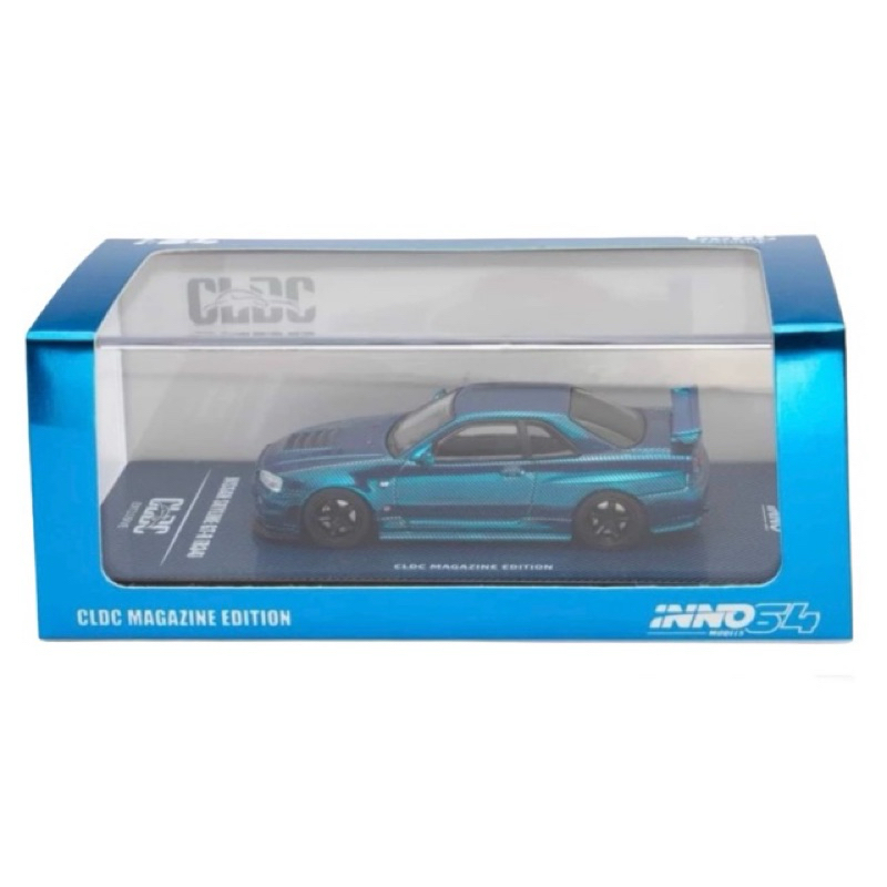 Jual Inno 64 CLDC Nissan Skyline GTR R34 Blue Carbon Magazine Edition ...