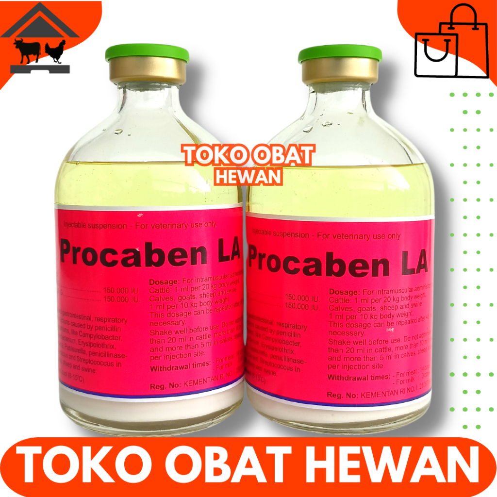 Jual PROCABEN LA 100ML - Obat Antibiotik Pernafasan & Pencernaan Hewan ...