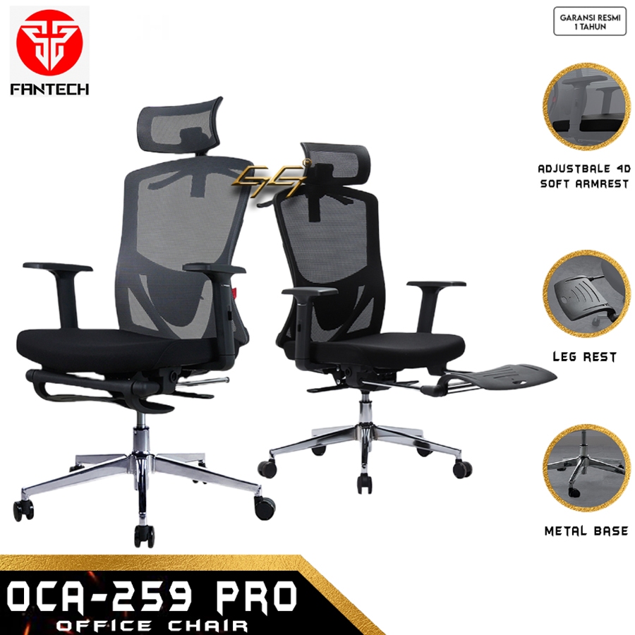 Jual Kursi Ergonomis Kursi Kantor Dengan Sandaran Kaki Fantech OCA259 ...