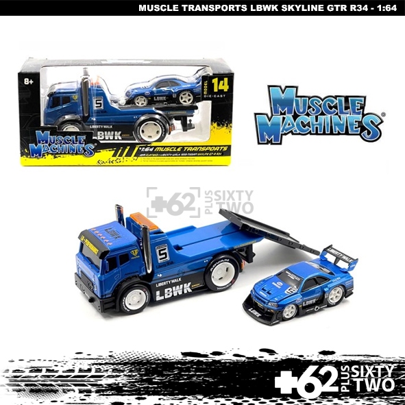 Jual Maisto Muscle Machines Transports LBWK Nissan Skyline GTR R34 1:64 ...