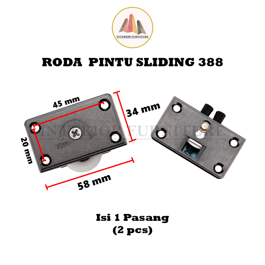 Jual Roda Pintu Lemari Geser SD 3141 SD 12 SD 338 SD 388 / Sliding SD ...