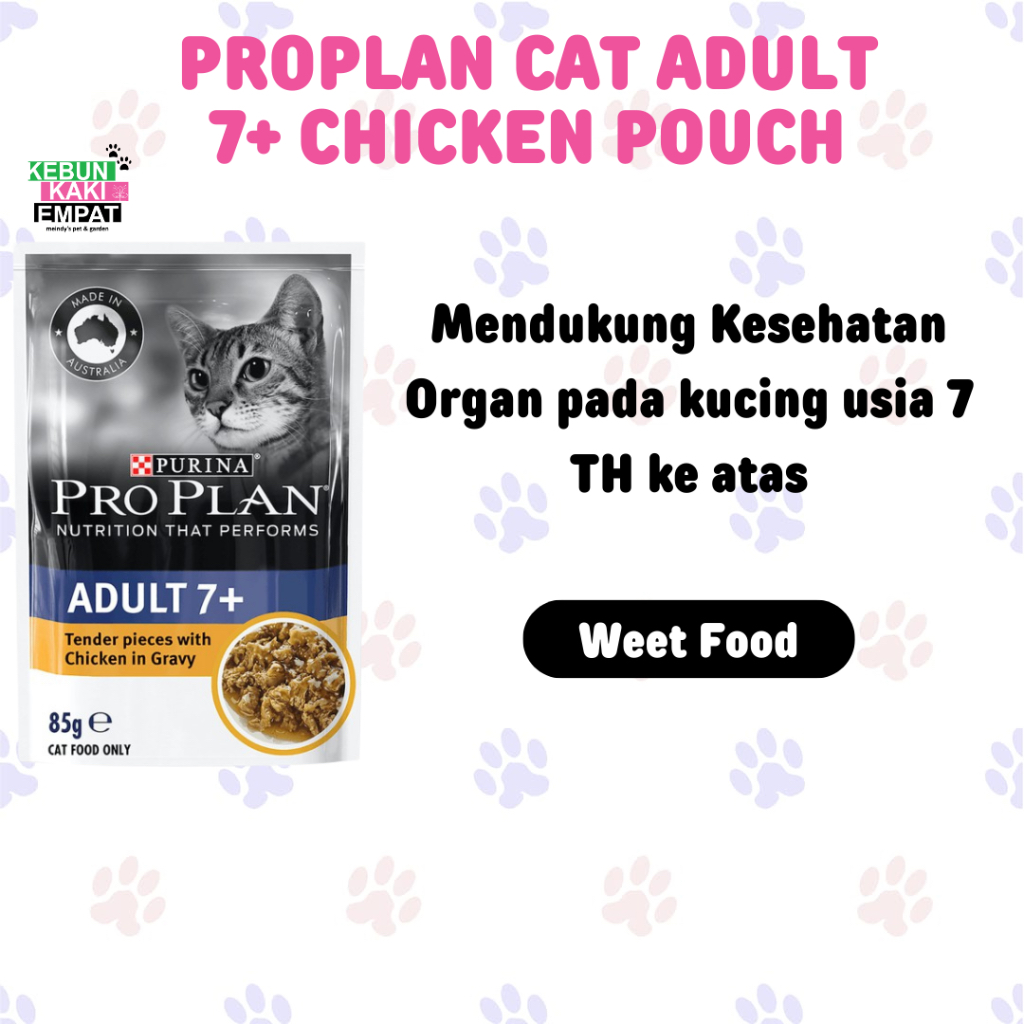 Jual Proplan Cat Adult 7+ Chicken Pouch 85 gr makanan basah kucing ...