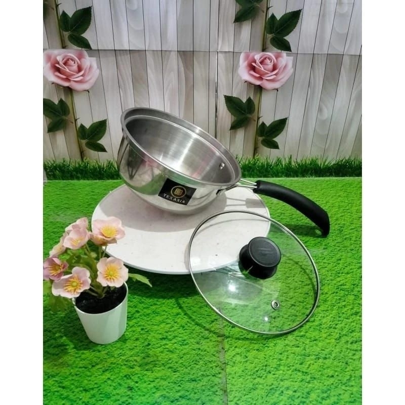 Jual Panci sup sop soup pot 20cm dan 22cm Stainless steel tutup kaca ...