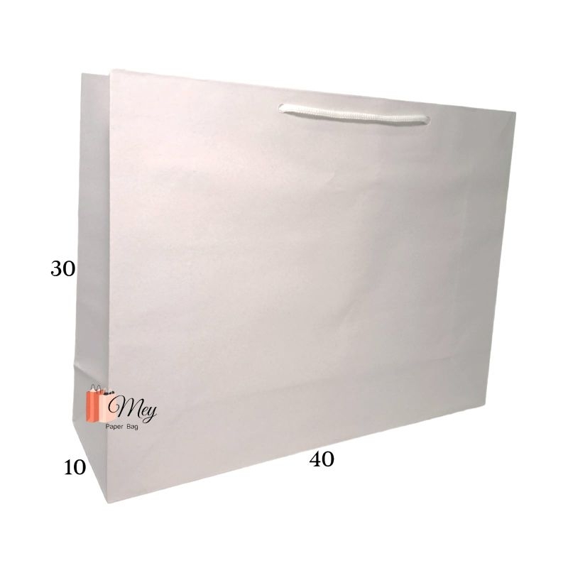 Jual Paper Bag Putih Jumbo Uk 30x40 Landscape | Shopee Indonesia