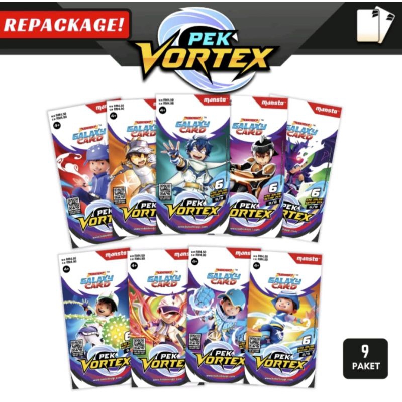 Jual Pek Vortex REPACKAGE : BoBoiBoy Galaxy Card Set (54 kad) | Shopee Indonesia