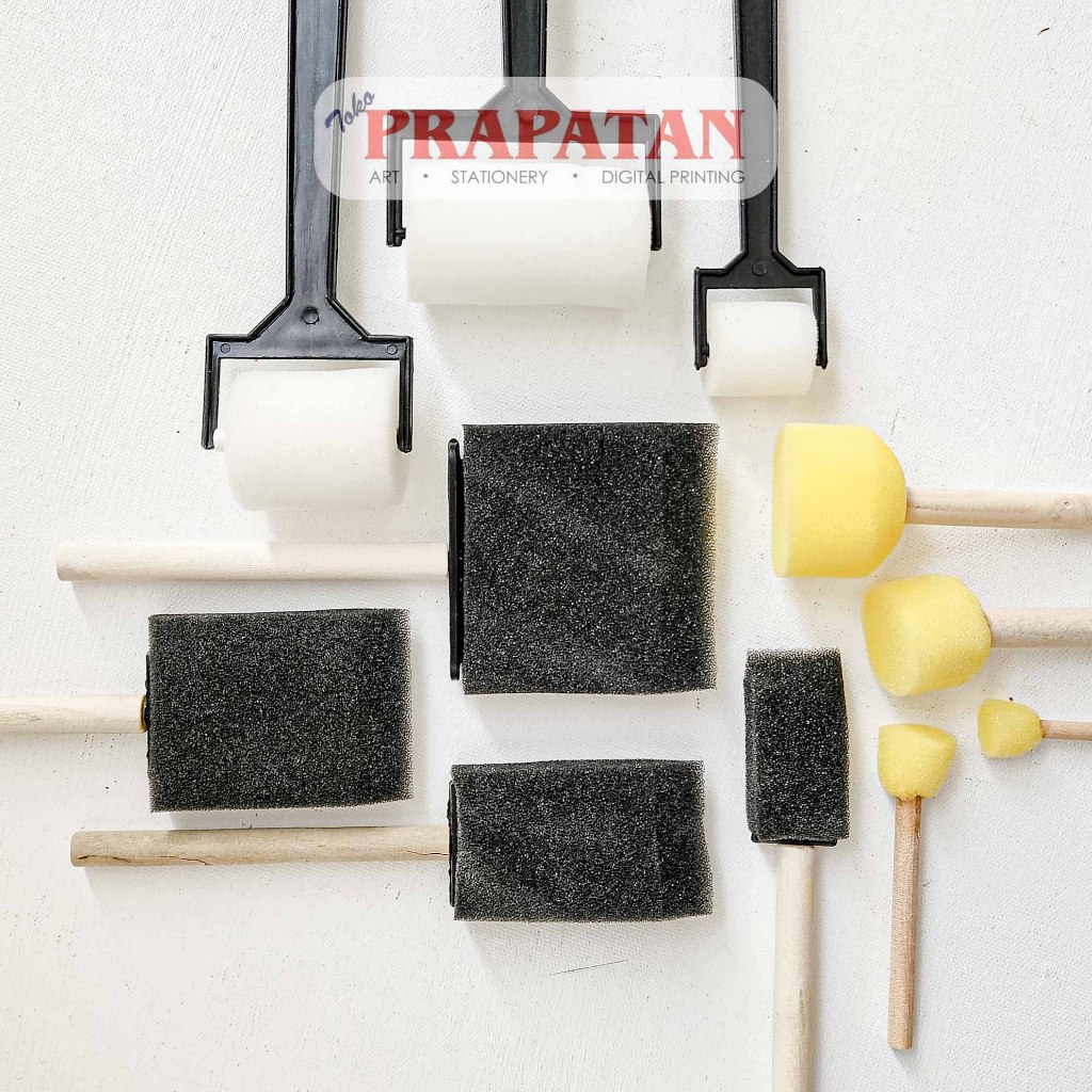 Jual V-TEC Spons Cup Roll Kotak Set | Alat Lukis Sponge | Shopee Indonesia