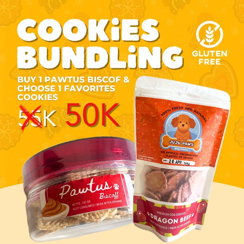 Jual Bundling Premium Gluten Free Dog Cookies / Paket hemat biskuit ...