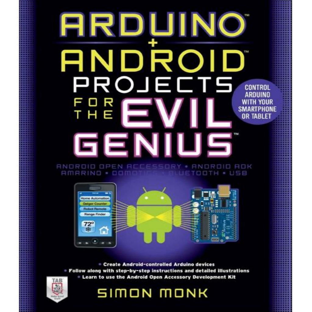 Jual [ENG06] Arduino + Android Projects for the Evil Genius Control Arduino with Your Smartphone ...