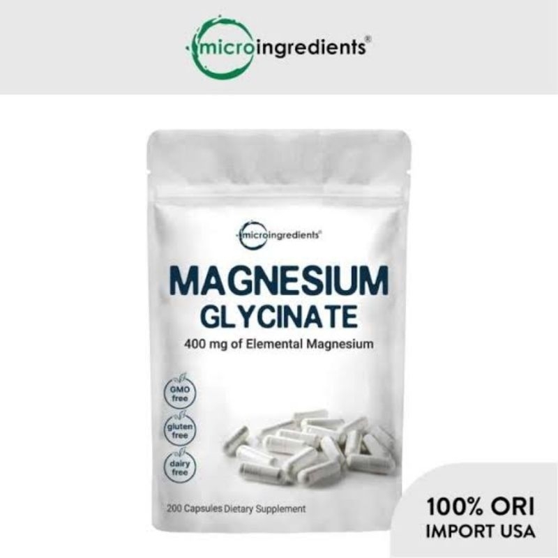 Jual Microingredients Magnesium Glycinate Original 400Mg Isi (200 ...