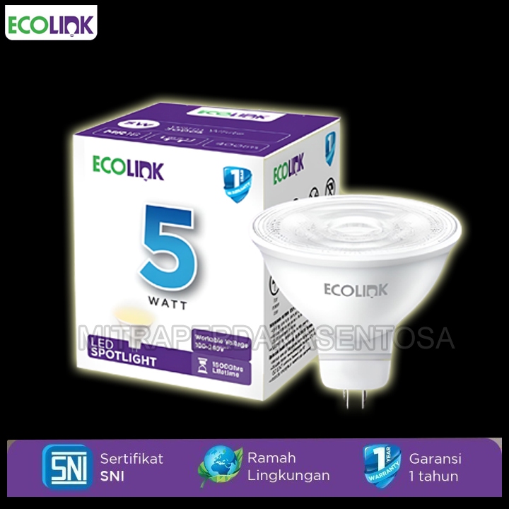 Jual Lampu Sorot Spotlight Mr16 Led Ecolink Garansi Resmi 1 Tahun ...