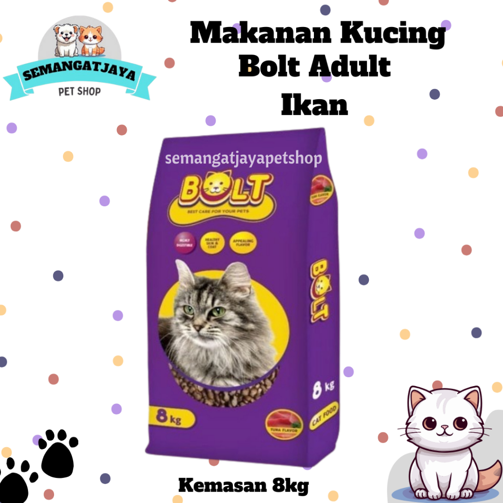 Jual Bolt Tuna Ikan 8 Kg Cat Food - Makanan Kering Kucing Instant Dan ...