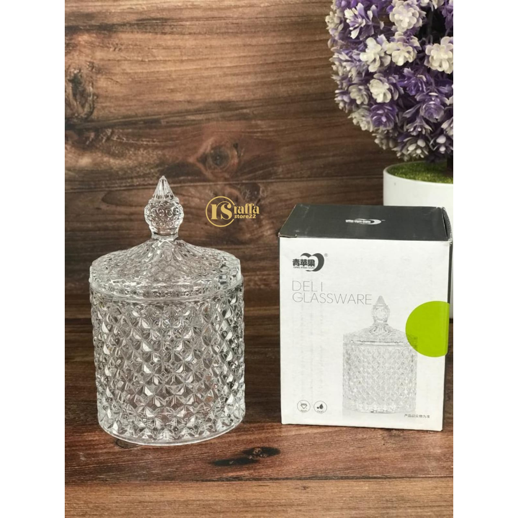 Jual Crysta Nanas Mini Toples Kaca Crystal Wedding Souvenir Tempat Makanan Serbaguna