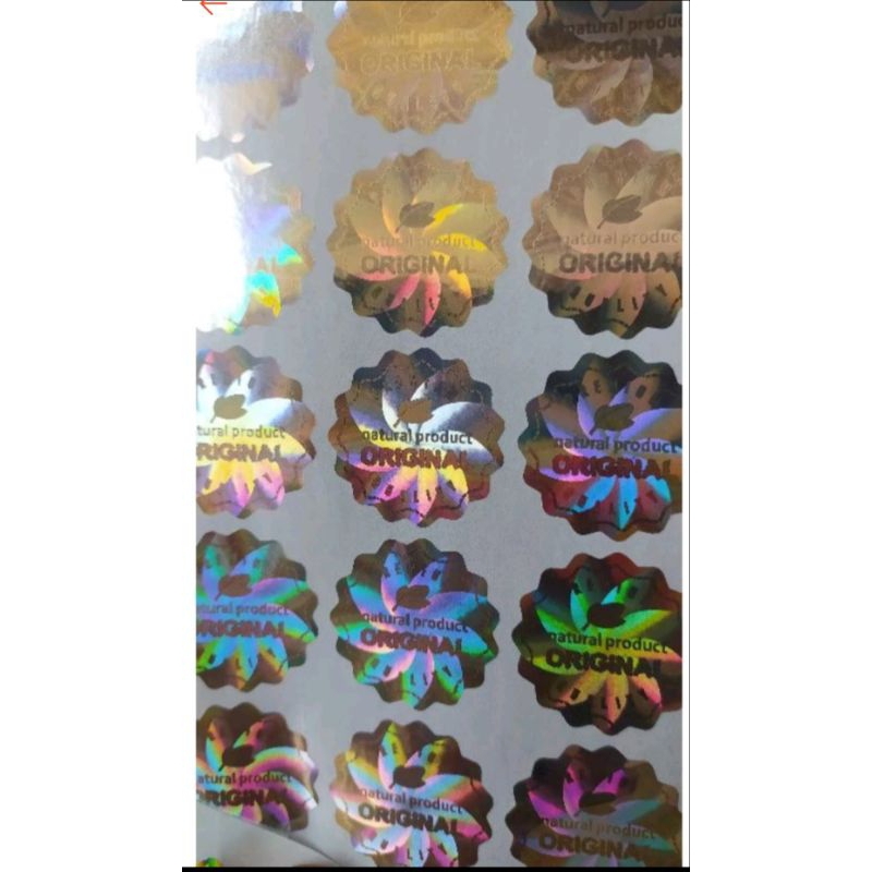 Jual stiker hologram original produk bunga putar 3 cm | Shopee Indonesia