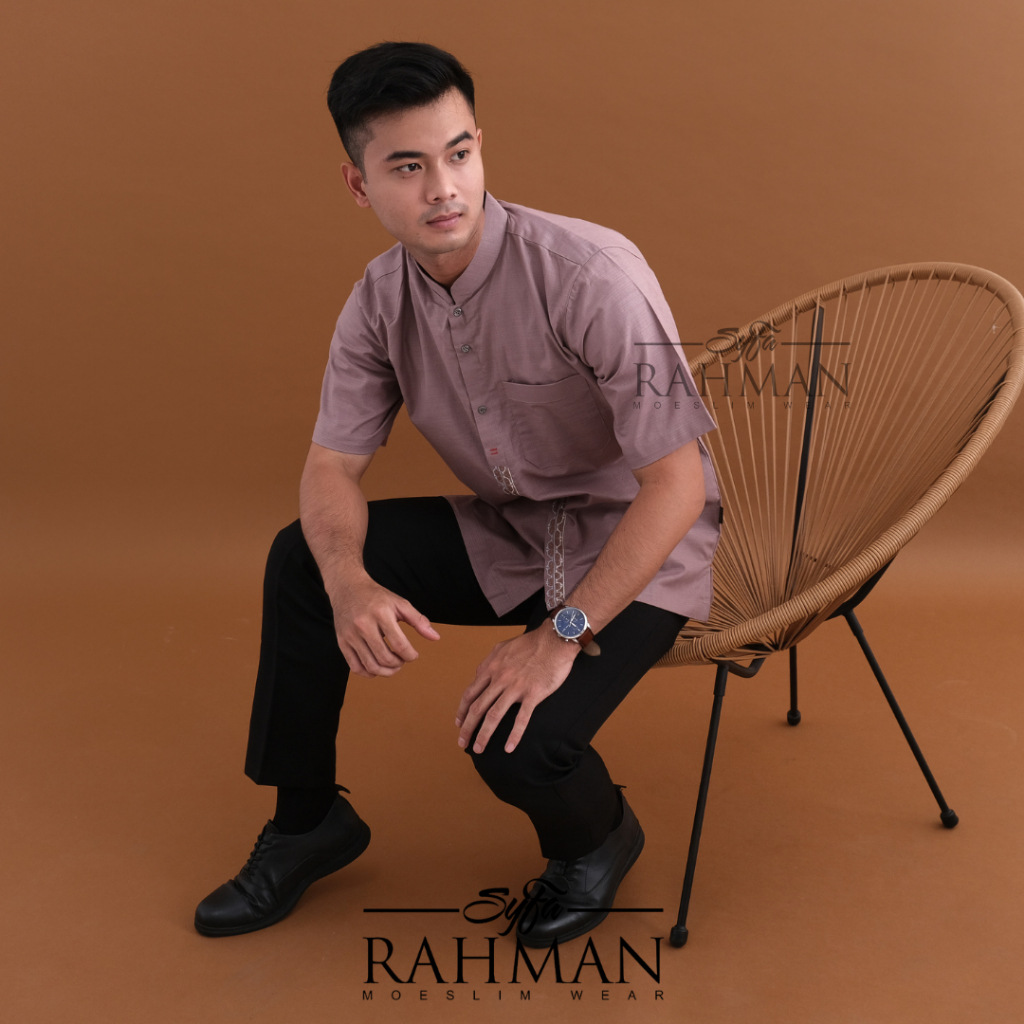 Jual Syfa Rahman - Baju Kemeja Koko Bordir Lengan Pendek Katun Maleek ...