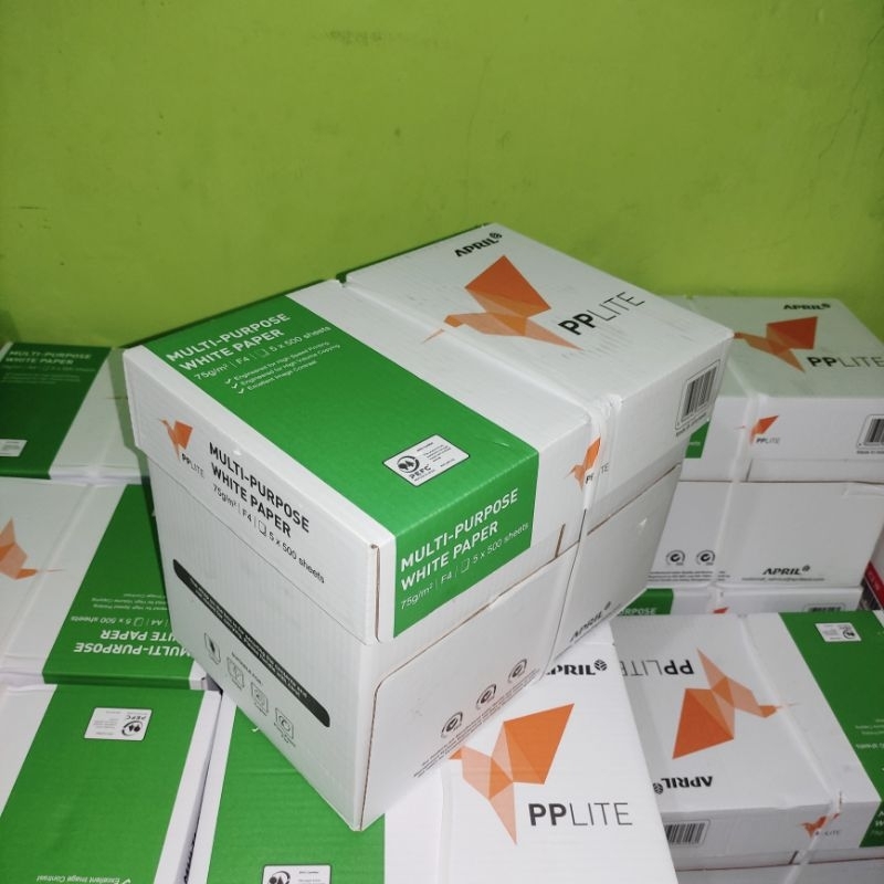 Jual PaperLite Kertas HVS F4 75 gr 1 Box(5 rim/2500 lembar) PPLITE | Shopee Indonesia