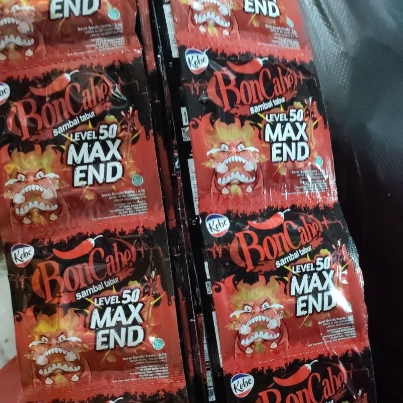 Jual Bon Cabe sambal tabur level 50 max end dan 30 original 1 renteng ...