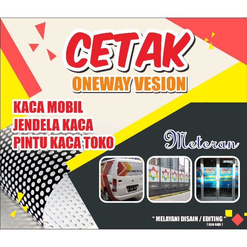 Jual CETAK STIKER ONE WAY HARGA PERMETER | Shopee Indonesia