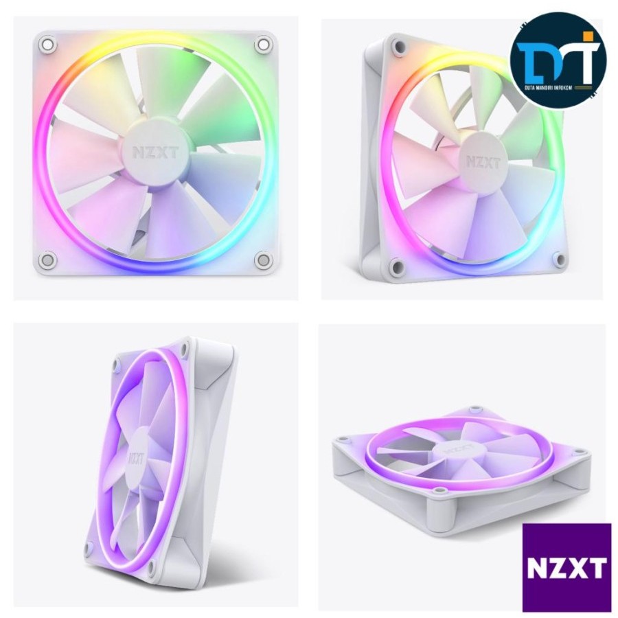 Jual NZXT F140 RGB White Twin Pack - 140mm RGB Fans & Controller ...