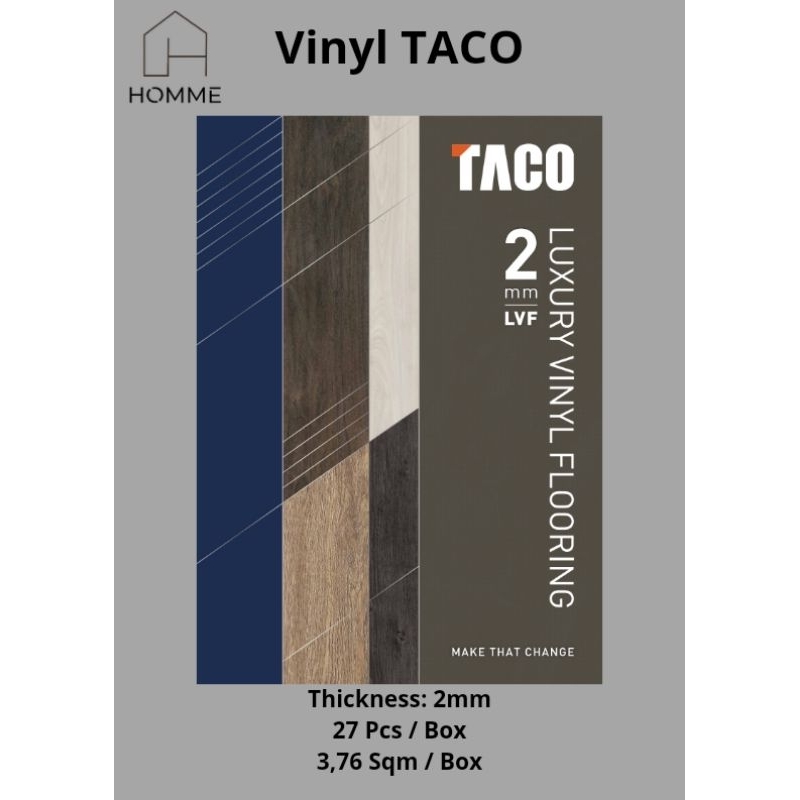 Jual TACO Vinyl Lantai 2mm-Vinyl Flooring-Lantai Kayu-Tebal 2mm ...