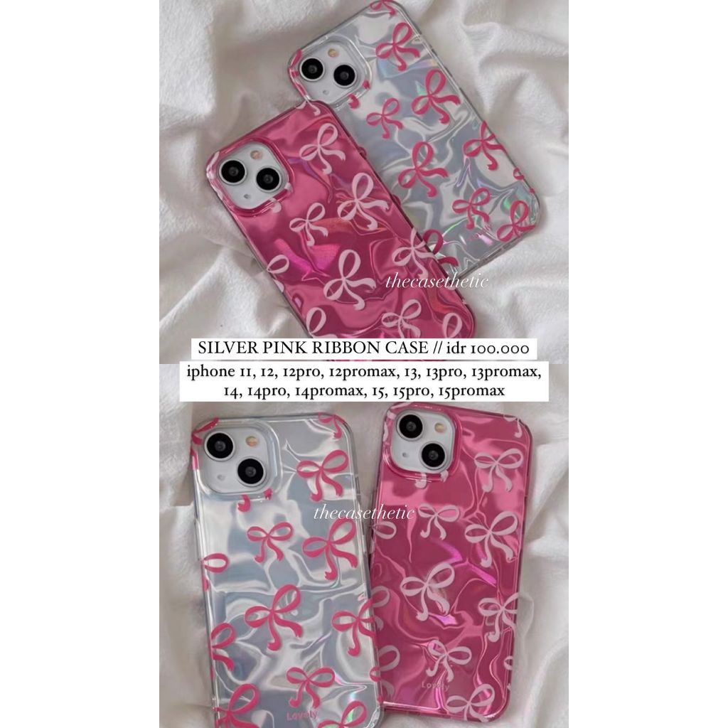 Jual SILVER PINK RIBBON CASE [pre-order 2-3 minggu] | Shopee Indonesia