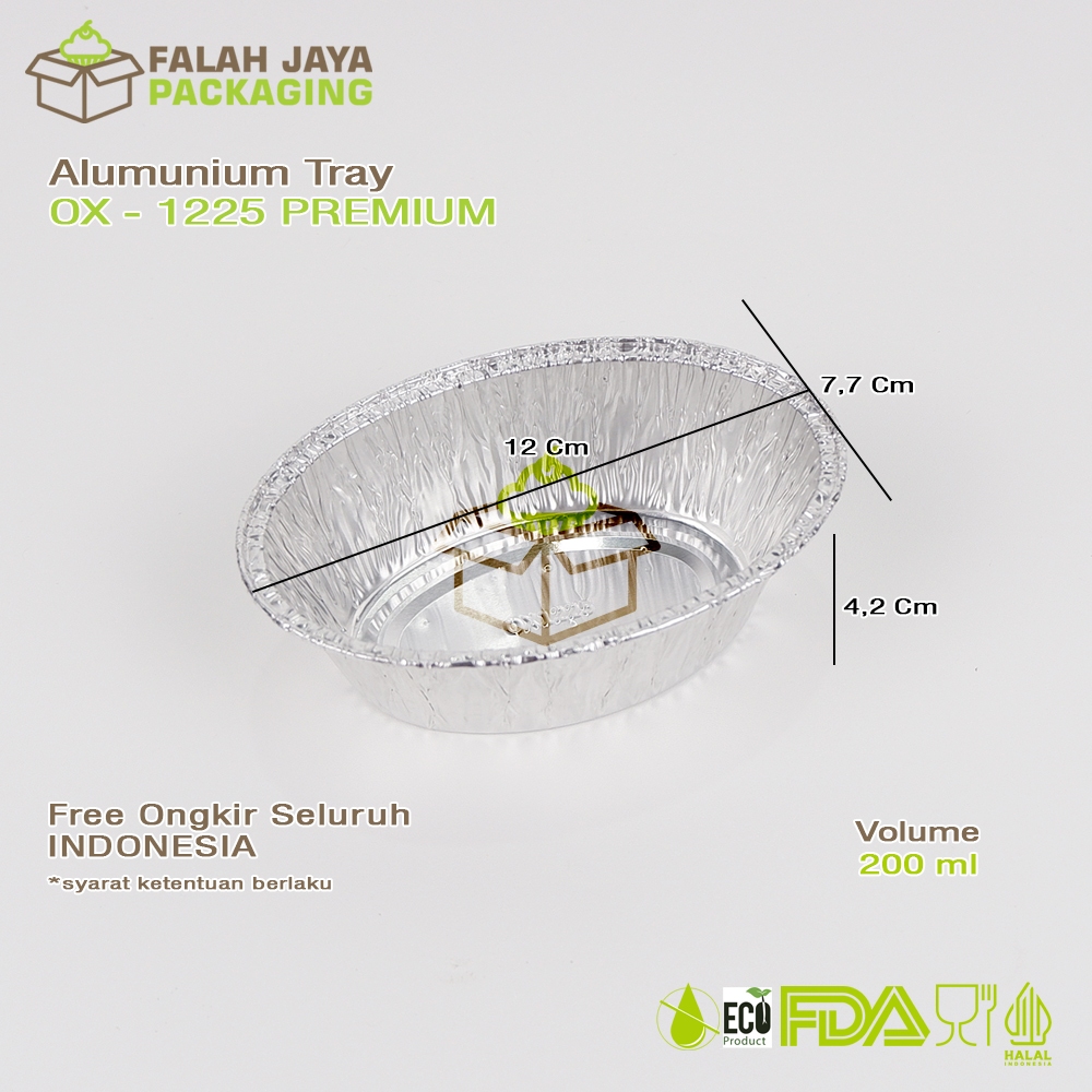 Jual ALUMUNIUM FOIL TRAY OX 1225 PREMIUM / ZUPPA SOUP / MACARONI ...