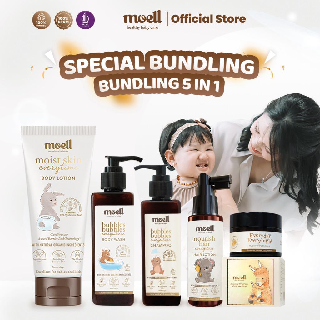 Jual Moell Body Lotion,Body Wash,Hair Lotion,Shampoo,Balm- SLS Free ...