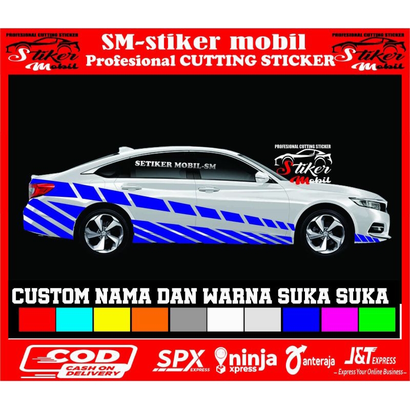 Jual stiker mobil sticker variasi body samping mobil sticker car ...