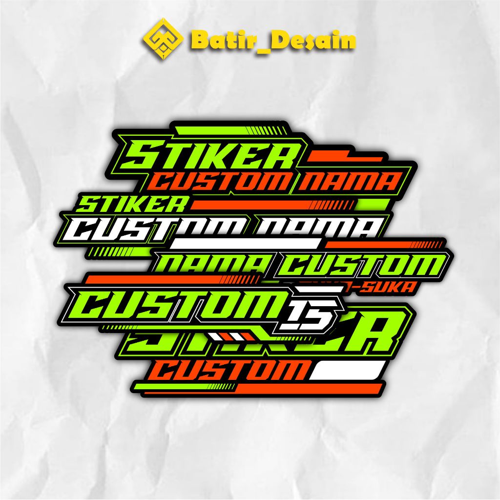 Jual STIKER STICKER RACING CUSTOM NAMA BENGKEL, TEAM, DLL FREE DESAIN ...