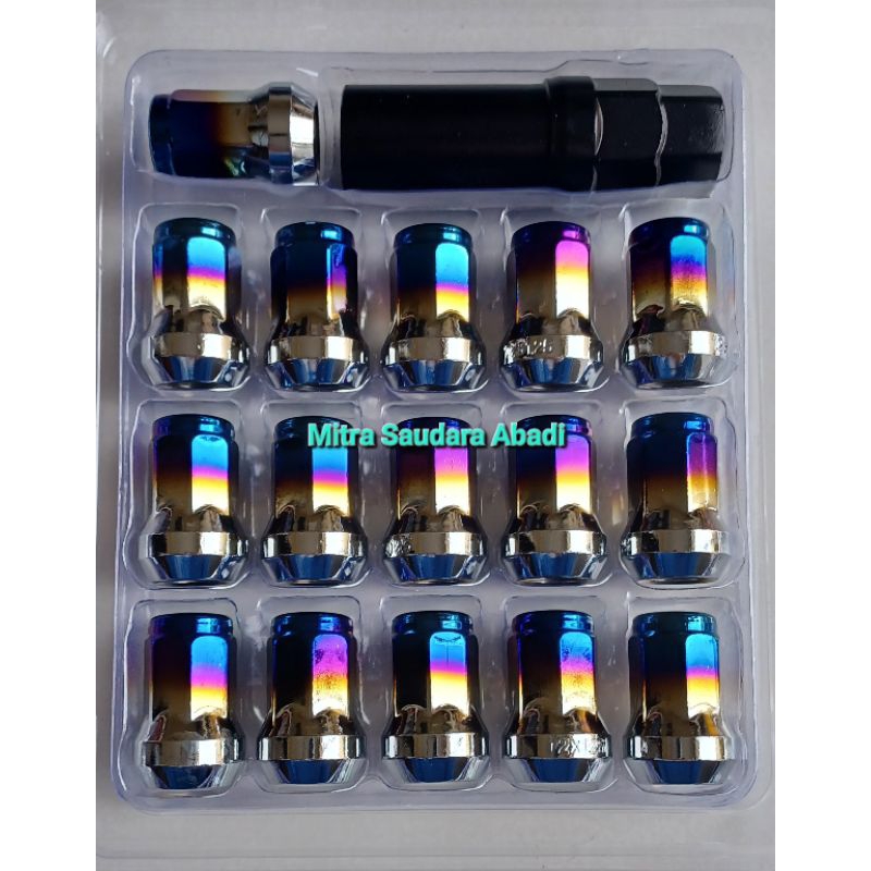 Jual Mur roda variasi 16,5mm segi 7 baut racing Heptagon untuk lubang ...