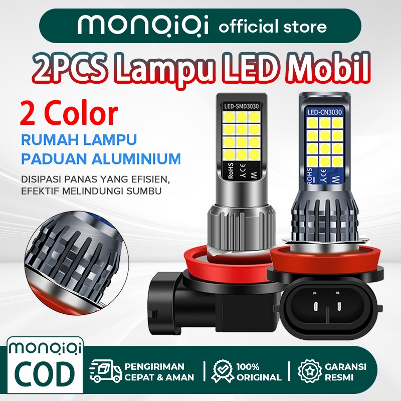 Jual Monqiqi 2PCS Lampu LED Mobil H4 Super Terang Lampu LED Putih H11 Two Color 24SMD untuk ...