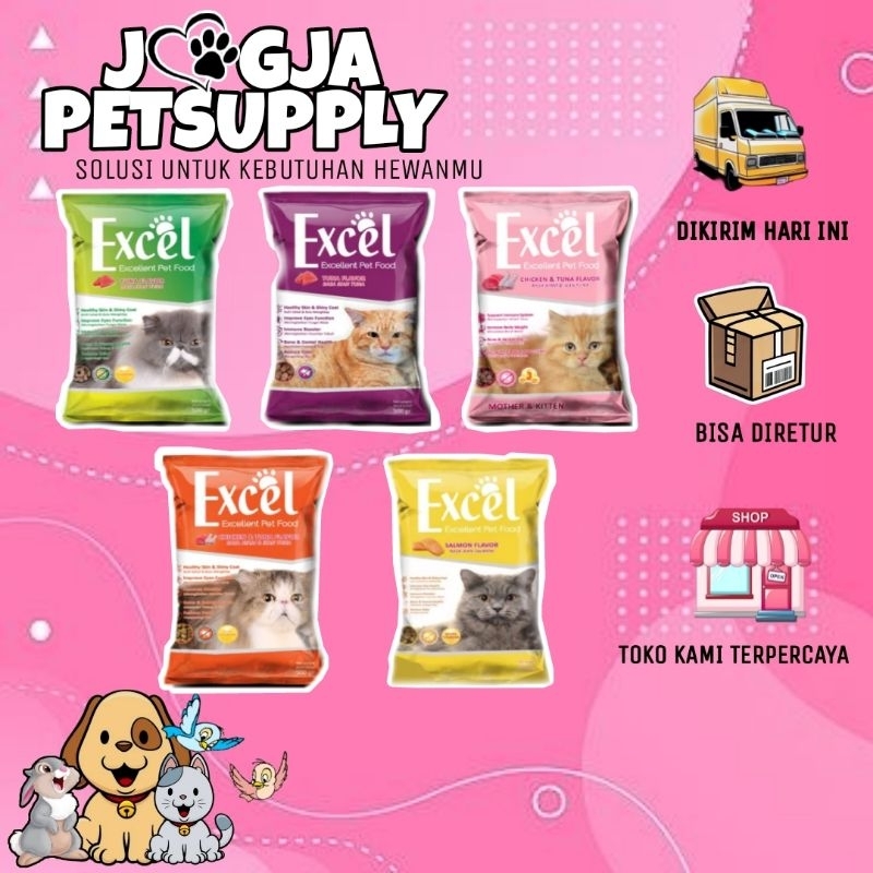 Jual Makanan kucing Excel 500g | Shopee Indonesia