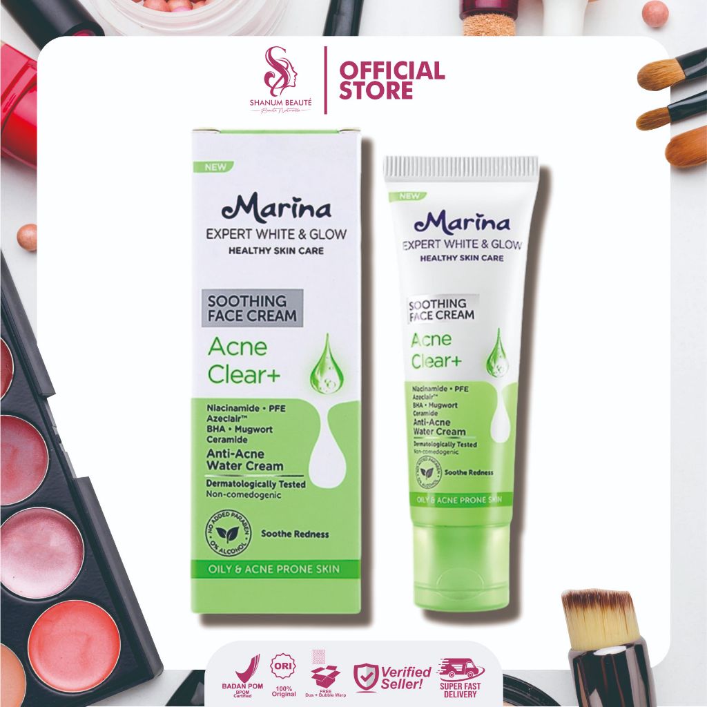 Jual Marina Expert White & Glow Soothing Face Cream 20ml | Shopee Indonesia