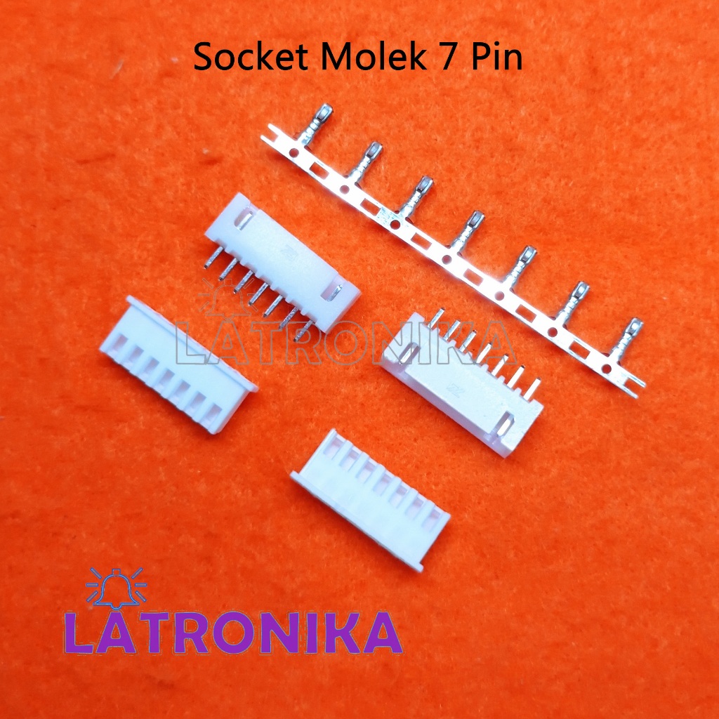 Jual Soket Molek Kecil 7 Pin Set Lengkap Terminal Socket Molex Konektor ...