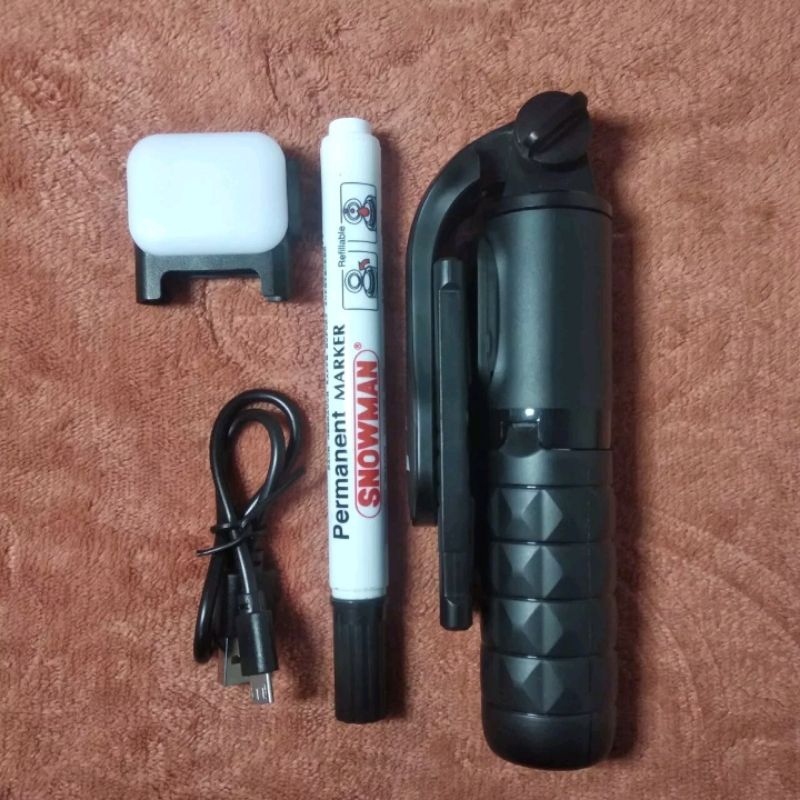 Jual Preloved TNW Mini Selfie Stick Tongsis Bluetooth Tripod LED Fill ...