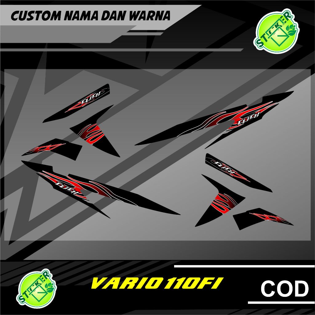Jual STRIPPING SIMPEL HONDA VARIO 110 API MERAH VIRAL KEREN SUDAH DI ...