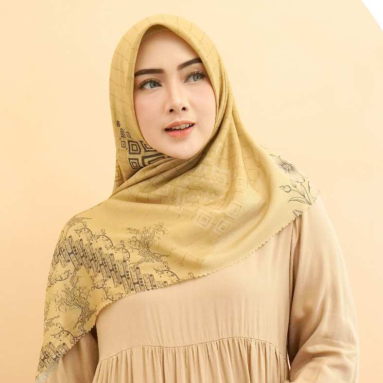 Jual KENES SCARF - [KV11 Soft Yellow] Hijab Kerudung Segiempat Voal ...