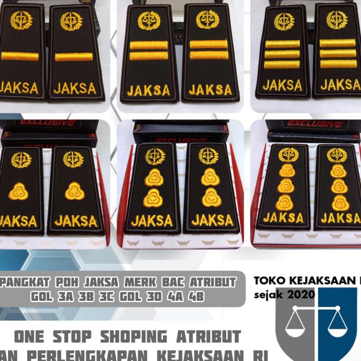 Jual Premium pangkat pdh jaksa golongan 3A 3B 3C 3D 4A 4B | Shopee Indonesia