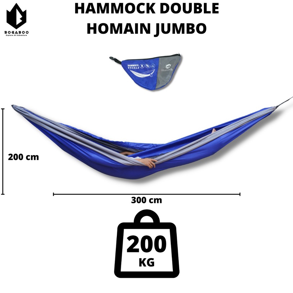 Jual Hammock Double Homain Jumbo Full Bartex Ayunan Gantung Dewasa Besar COD Hamock Murah Tebal ...