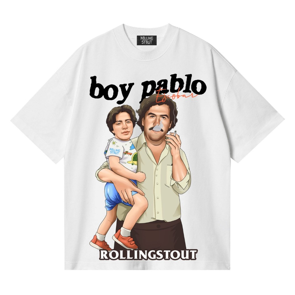Jual Rollingstout Tshirt - Boy Pablo Escobar | Parodi Band & Film ...