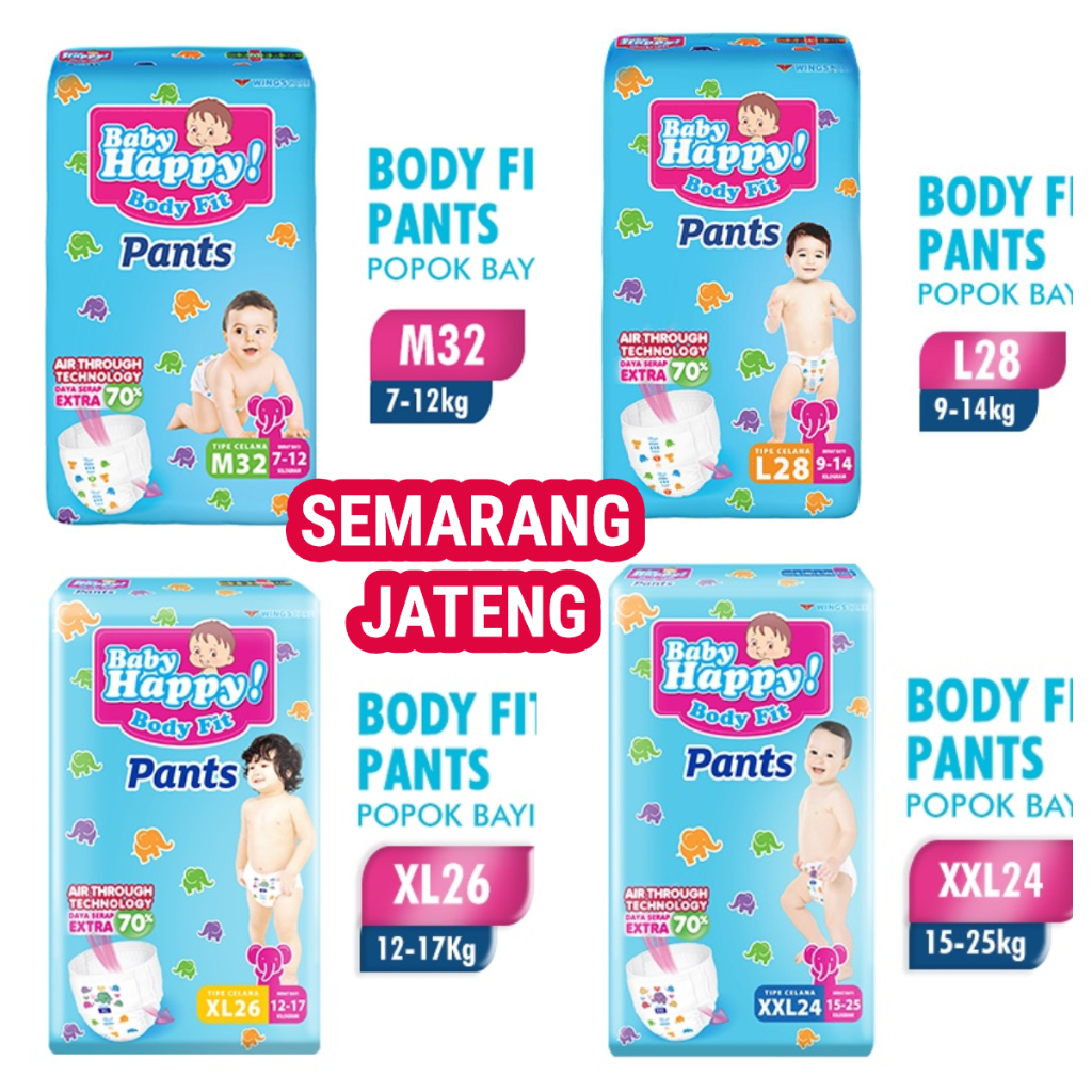 Jual ARJUNA Baby Happy Pants Popok Bayi Celana / Popok Baby Happy M L ...
