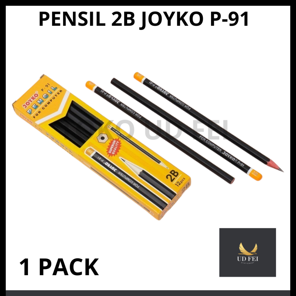 Jual (1 PACK) Pensil Joyko P-91/Pensil Joyko 2B/ Pensil 2B Joyko/ Pensil 2B Ujian Murah | Shopee ...