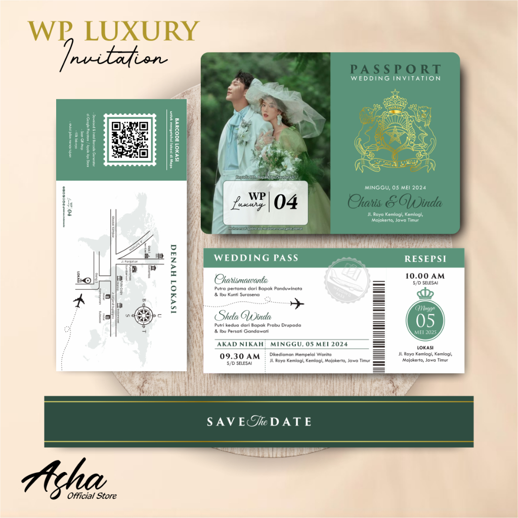 Jual UNDANGAN PERNIKAHAN AESTHETIC PASSPORT - WEDDING INVITATION FULL ...