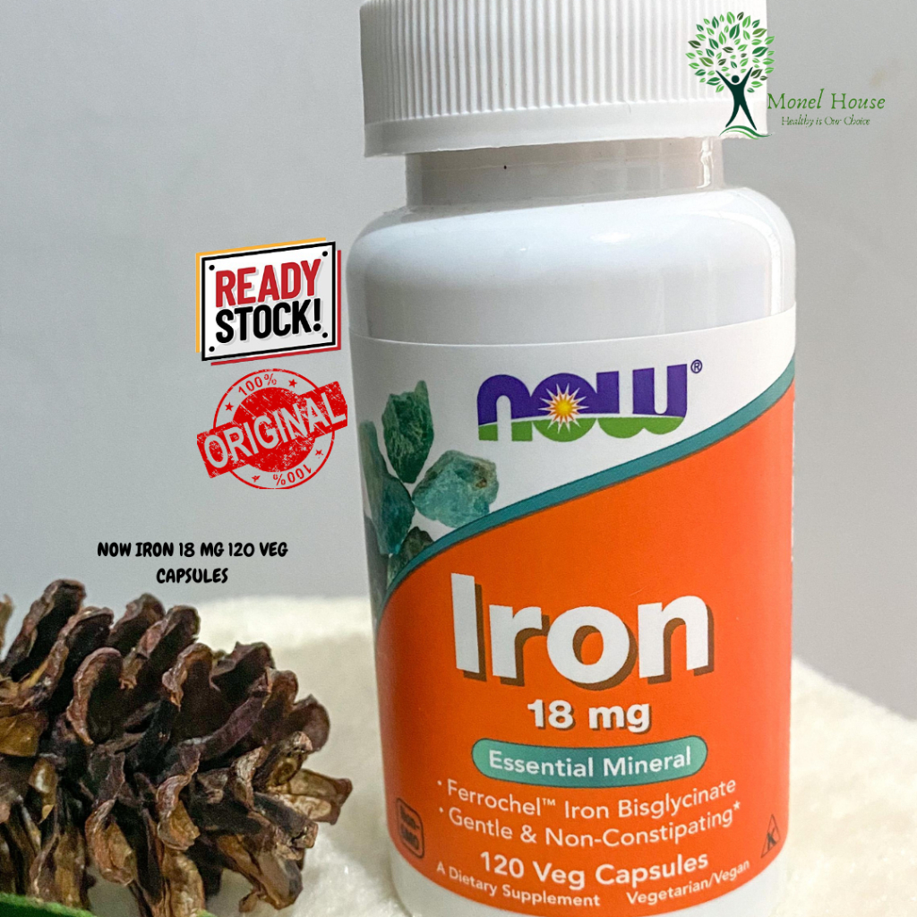 Jual [READY STOCK] NOW IRON 18 MG 120 VEG CAPSULES | Shopee Indonesia
