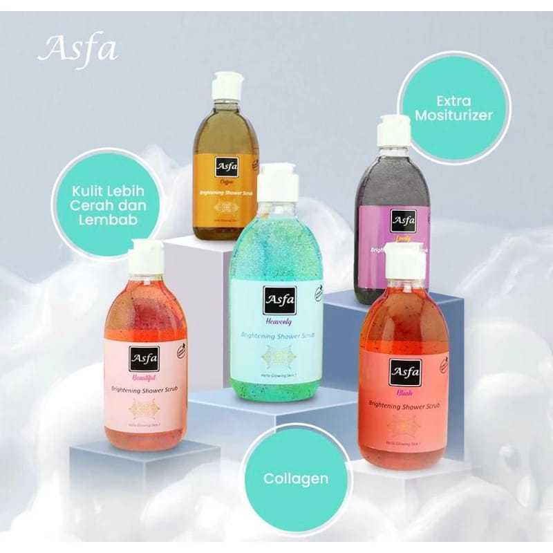 Jual ASFA Brightening Shower Scrub With Collagen Moisturizer | Sabun ...