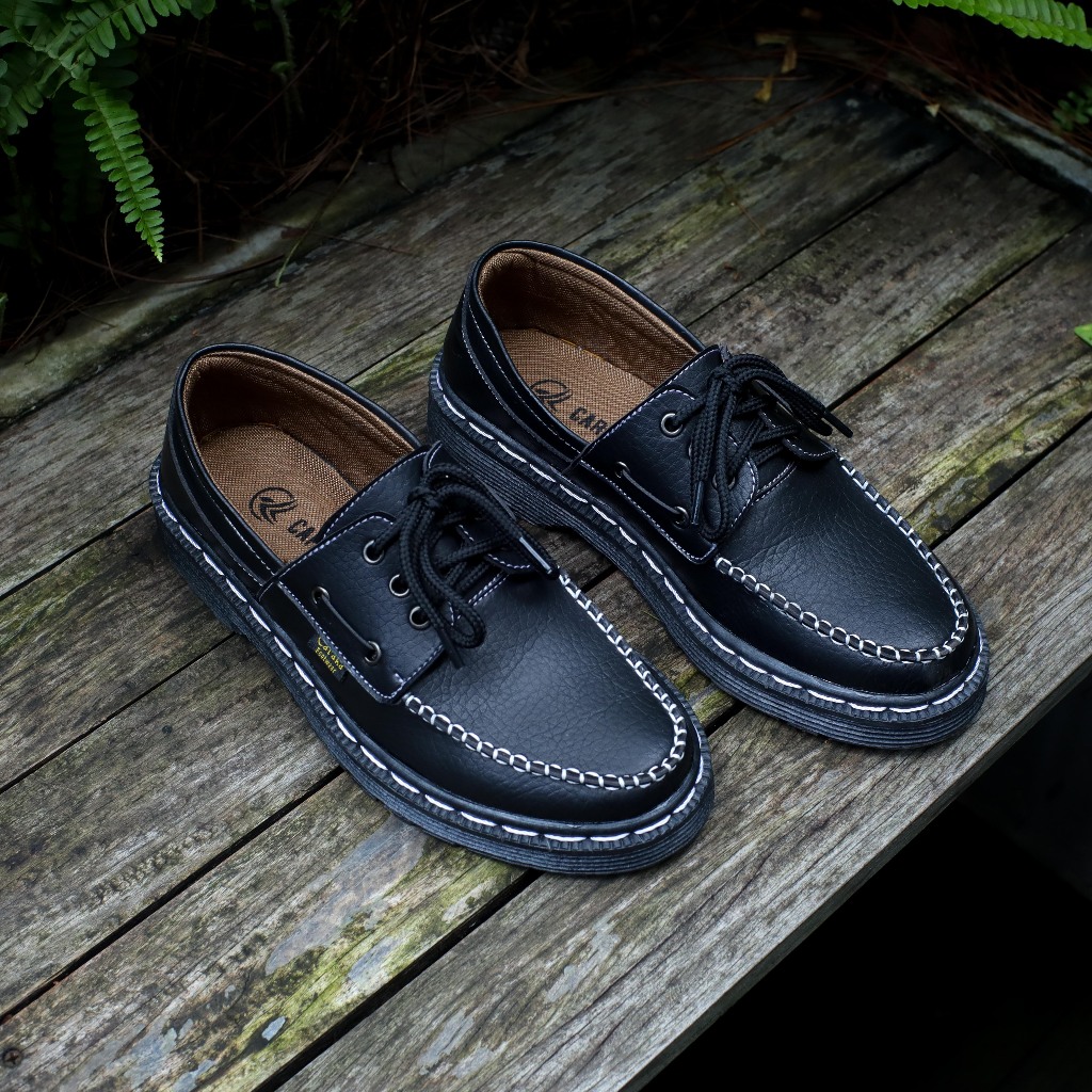 Jual Sepatu Formal Pria Hitam | Sepatu Oxford Rajut Tali 3 Lubang ...